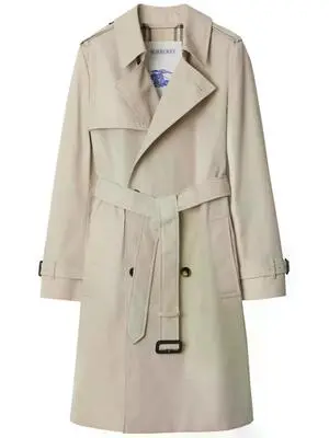 Burberry Twill Weave Midi Trench Coat