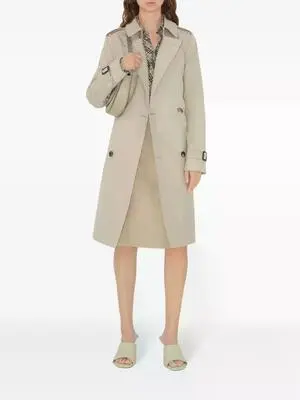 Burberry Twill Weave Midi Trench Coat