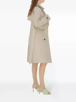 Burberry Twill Weave Midi Trench Coat