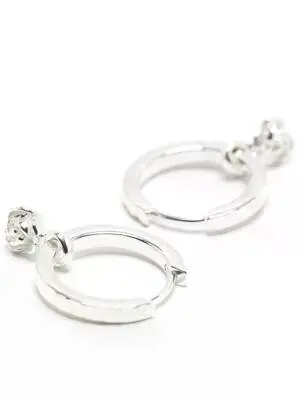 DOWER & HALL Wild Rose Huggie Hoop Earrings