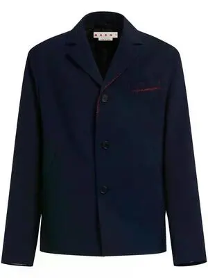 Marni Contrast-stitch Wool Blazer