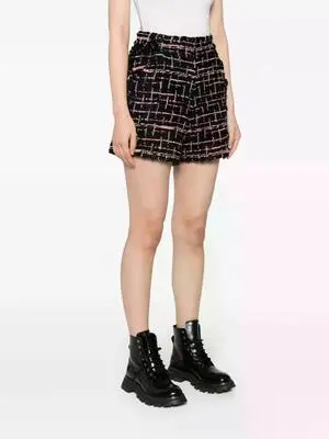 Shiatzy Chen Tweed High-waisted Shorts