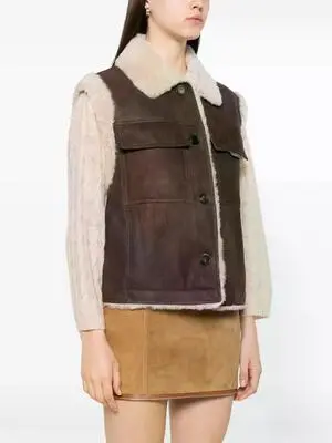 Brunello Cucinelli Shearling-collar Gilet