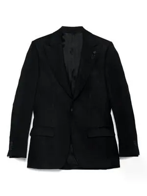 LARDINI Linen Blazer - Black