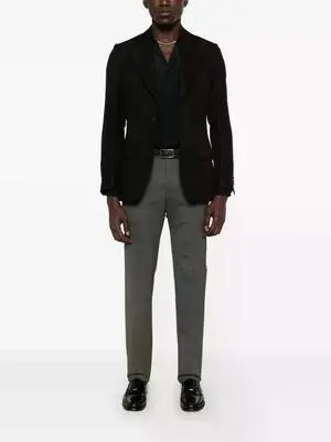 LARDINI Linen Blazer - Black