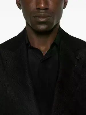 LARDINI Linen Blazer - Black