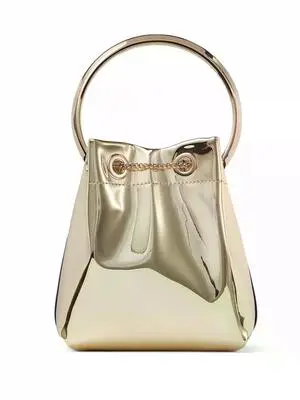 JIMMY CHOO Bon Bon Metallic Bucket Bag - Gold