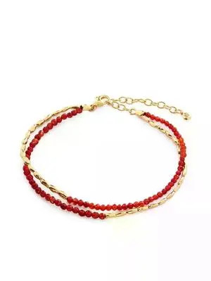 Monica Vinader Monica Vinader Mini Onyx Beaded Bracelet Red