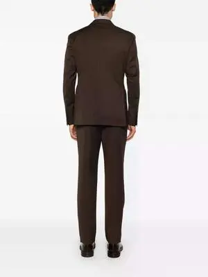 Tagliatore Virgin-wool Suit - Brown