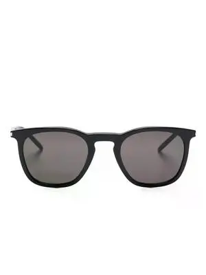 Saint Laurent Matte-effect Square-frame Sunglasses - Black