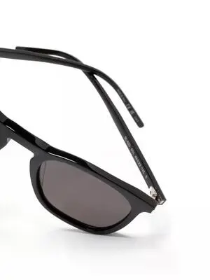 Saint Laurent Matte-effect Square-frame Sunglasses - Black