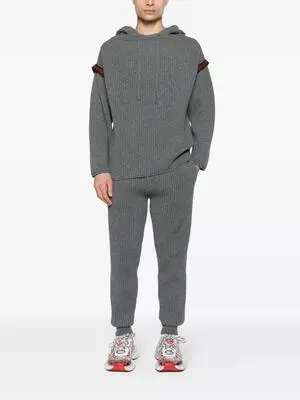 Gucci Web-stripe Ribbed Hoodie