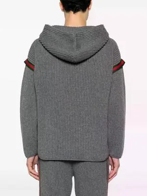 Gucci Web-stripe Ribbed Hoodie