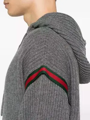 Gucci Web-stripe Ribbed Hoodie