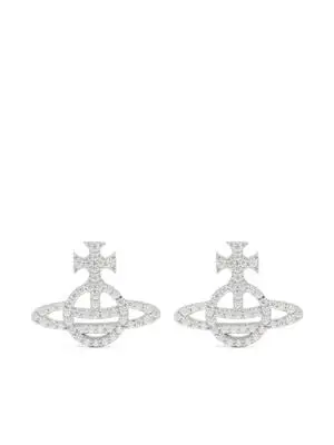 VIVIENNE WESTWOOD Calliope Embellished Orb-plaque Earrings - Silver