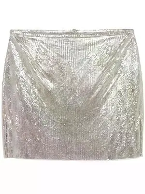 Rabanne Chainmail Mini Skirt - Grey