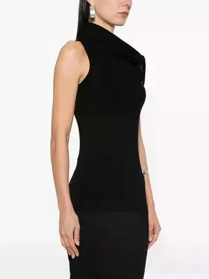 Rick Owens High-neck Knitted Top - Black