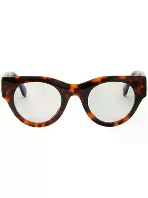 Off-White Round-frame Tortoiseshell Glasses - Blue