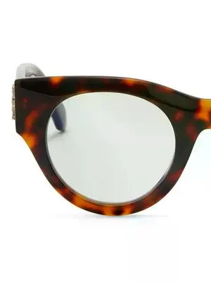 Off-White Round-frame Tortoiseshell Glasses - Blue