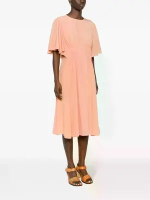 Chloé Silk Crepe De Chine Midi Dress