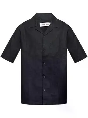 SAMSOE SAMSOE Short-sleeve Linen-blend Shirt