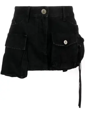 Attico Fay Cargo Denim Miniskirt