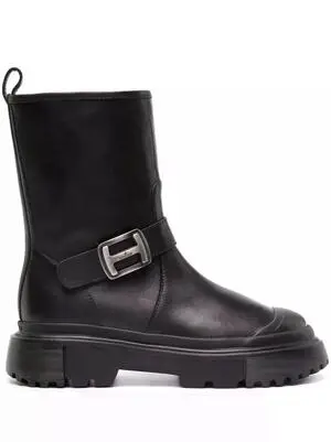 Hogan Logo-buckle 40mm Ankle Boots