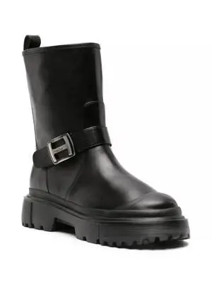 Hogan Logo-buckle 40mm Ankle Boots