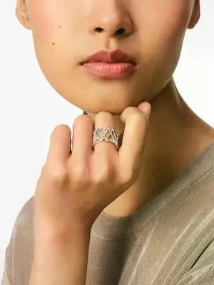 AMI Paris De Coeur Ring In Palladium-plated Brass