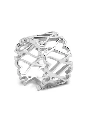 AMI Paris De Coeur Ring In Palladium-plated Brass