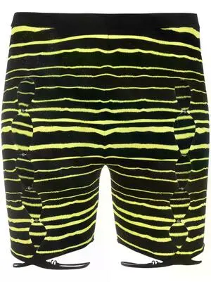 RUI Striped Cut-out Shorts - Black