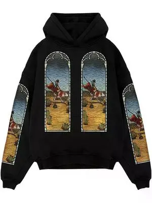 WHO DECIDES WAR X Est Gee Stained Glass Hoodie - Black