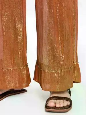 FORTE_FORTE Straight-leg Lurex Trousers
