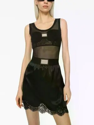 Dolce & Gabbana Logo-plaque U-neck Tank Top
