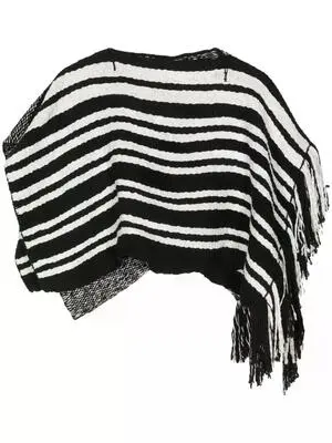 Voz Asymmetric Reversible Cape - Black