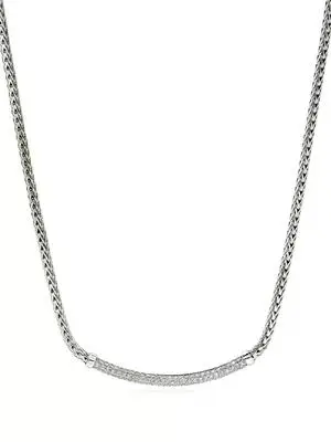 John Hardy Essential Diamond Necklace - Silver