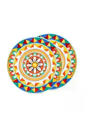 Dolce & Gabbana 2 Piece Fine Porcelain Soup Plate Set