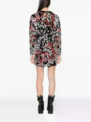 Just Cavalli Leopard-print Jacquard Minidress