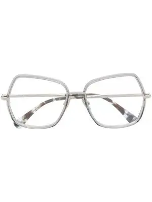 Max Mara Square-frame Glasses - Silver