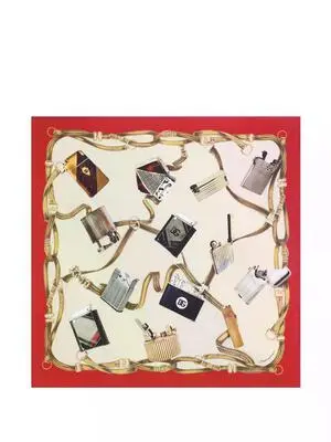 Dolce & Gabbana Logo Graphic-print Silk Scarf - Neutrals