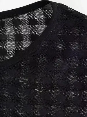 AMI Paris Checked Semi-sheer Midi Dress