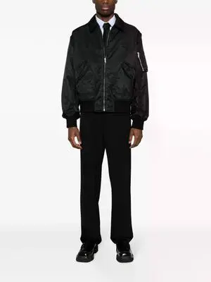 Valentino Garavani Vlogo Signature-appliqué Bomber Jacket