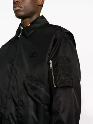 Valentino Garavani Vlogo Signature-appliqué Bomber Jacket