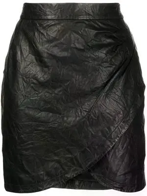 Zadig&Voltaire Wrap Leather Mini Skirt