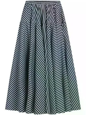 PATOU Printed Organic Cotton Maxi Skirt