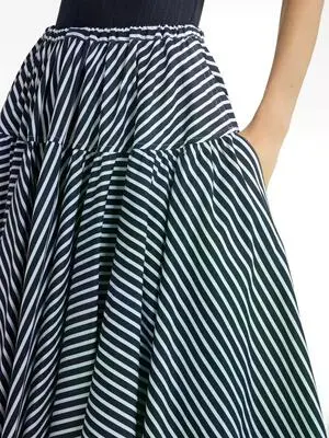 PATOU Printed Organic Cotton Maxi Skirt
