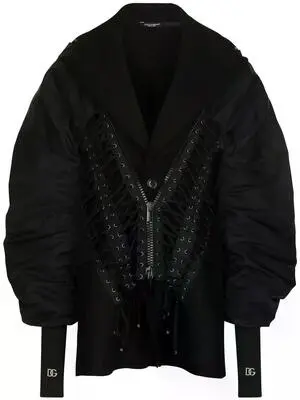 Dolce & Gabbana Lace-up Bomber Jacket