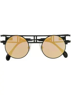 Cazal 9580 Round-frame Sunglasses - Black