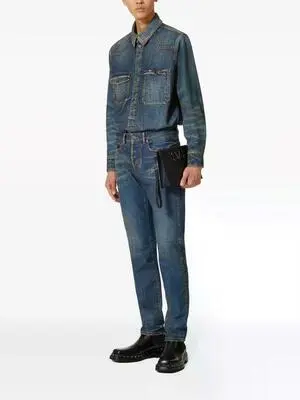 Valentino Garavani V-detail Denim Shirt