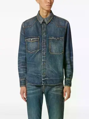 Valentino Garavani V-detail Denim Shirt